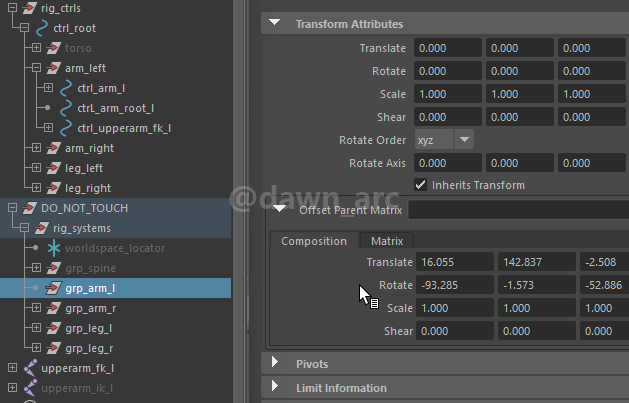 [Maya]Rigging 12 - Limbs FK